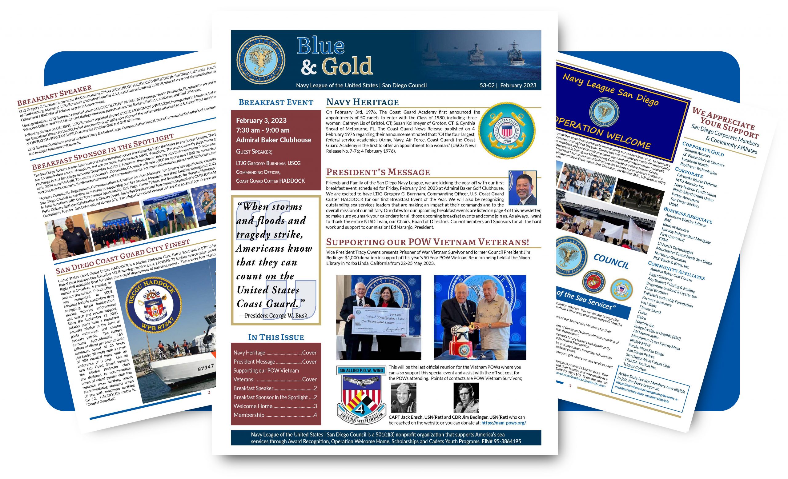 Blue Gold Newsletter - Navy League San Diego