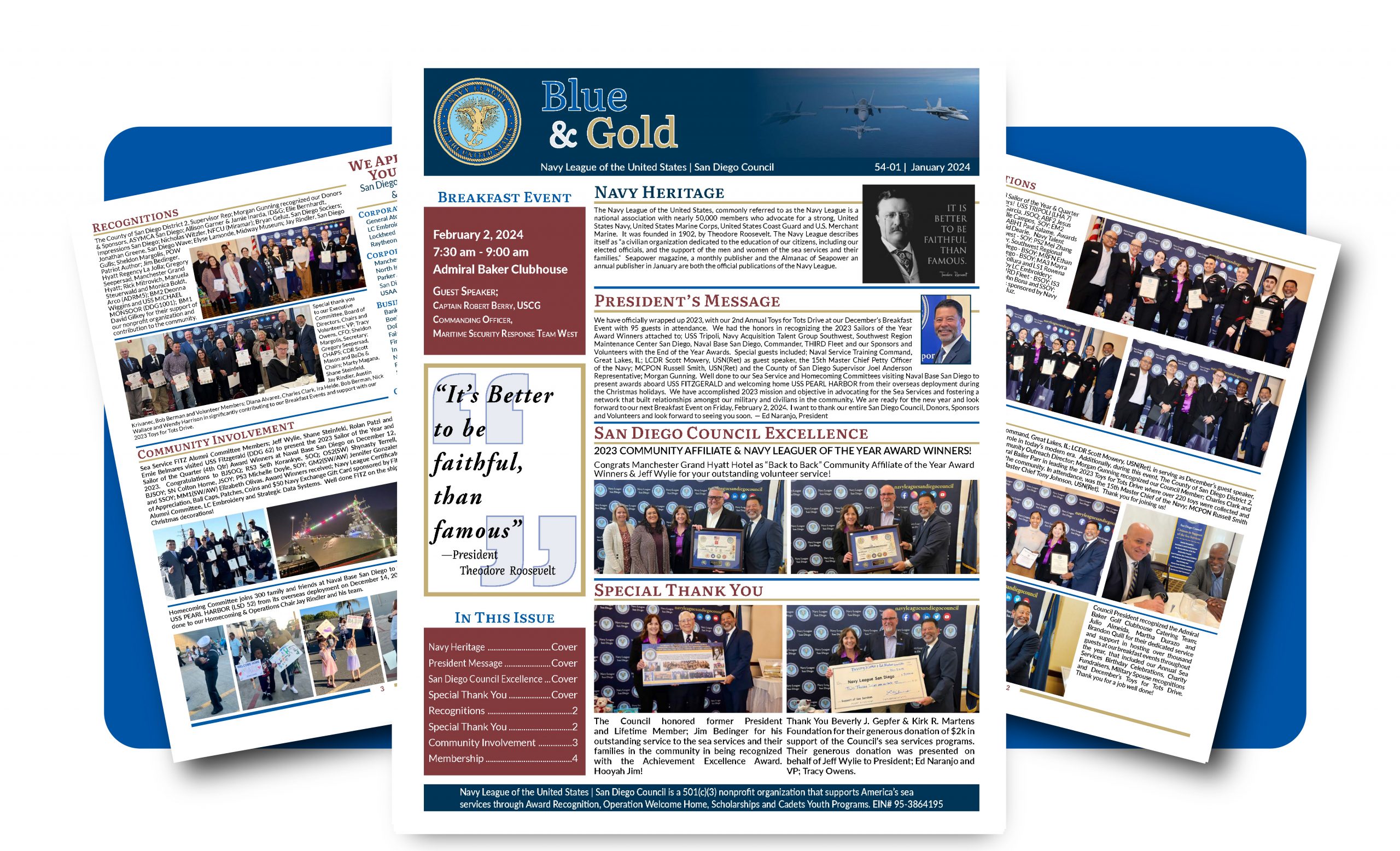 Blue Gold Newsletter - Navy League San Diego