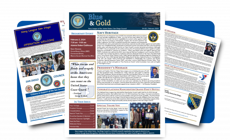 Blue Gold Newsletter - Navy League San Diego