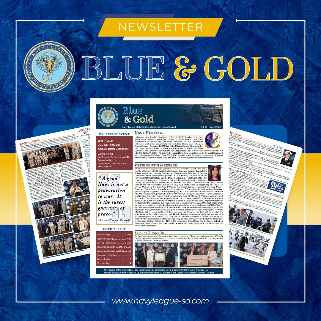 Blue Gold Newsletter - Navy League San Diego